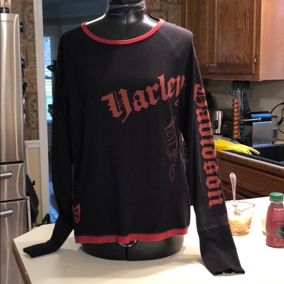 Harley-Davidson | Tops | Harley Davidson Long Cotton Tea Extra Large ...